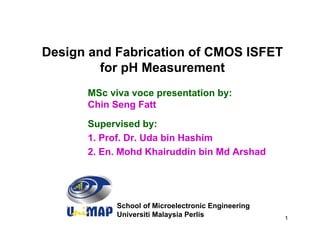 Design and fabrication of cmos isfet for ph measurement | PDF