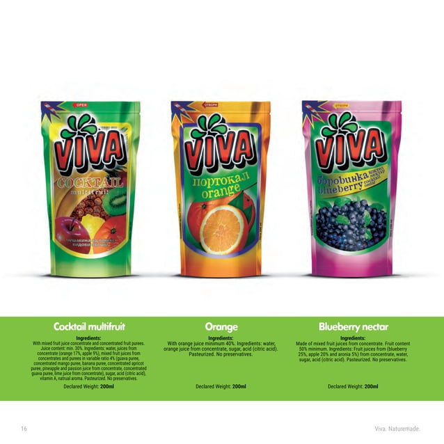 VIVA Company Product Catalogue.pdf | Food & Drink