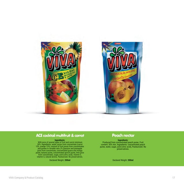 VIVA Company Product Catalogue.pdf | Food & Drink