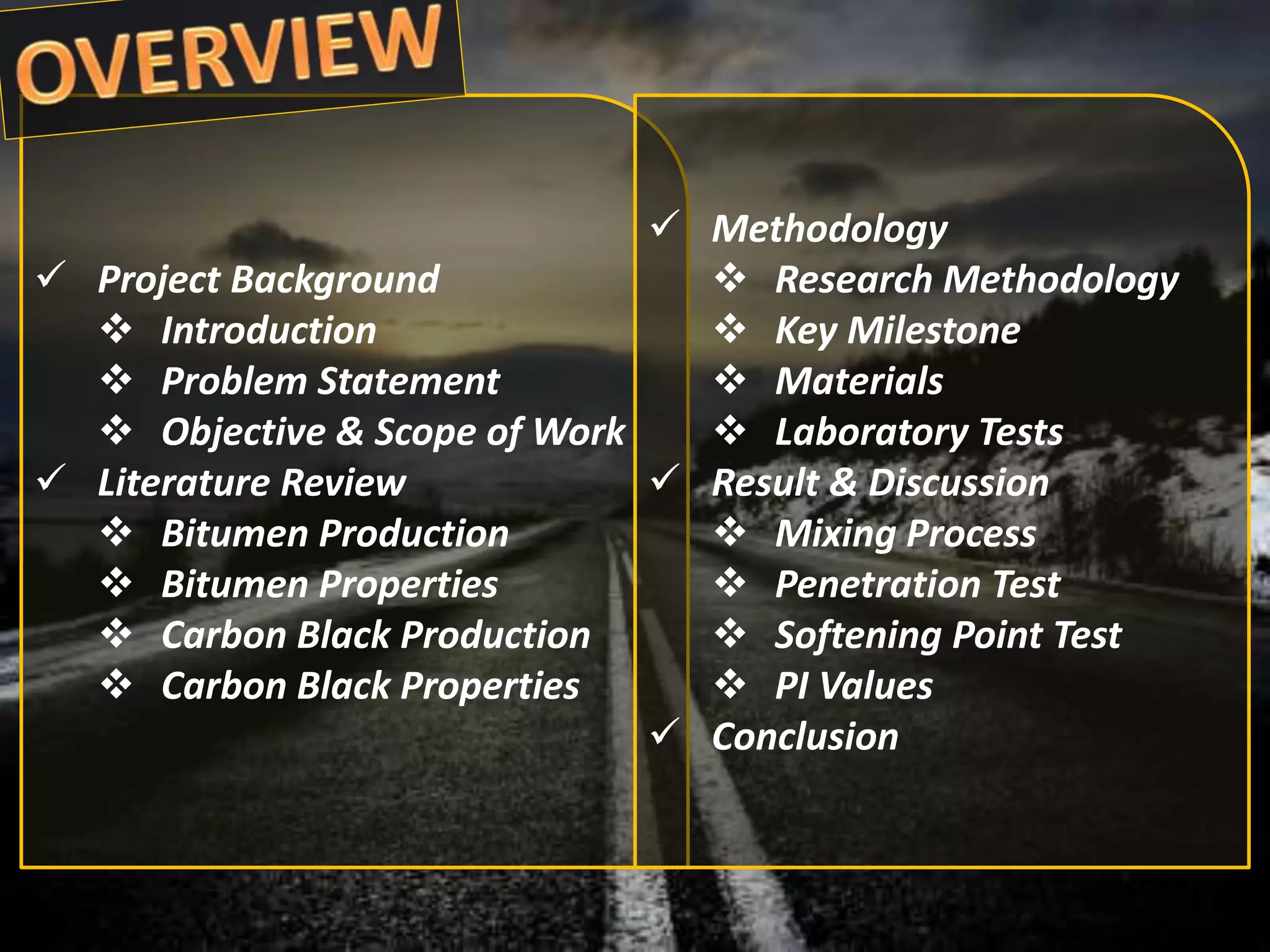 60/70 Bitumen Properties with Carbon Black Additives | PPT