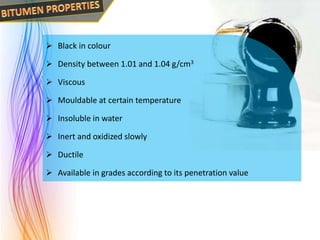 60/70 Bitumen Properties with Carbon Black Additives | PPTX