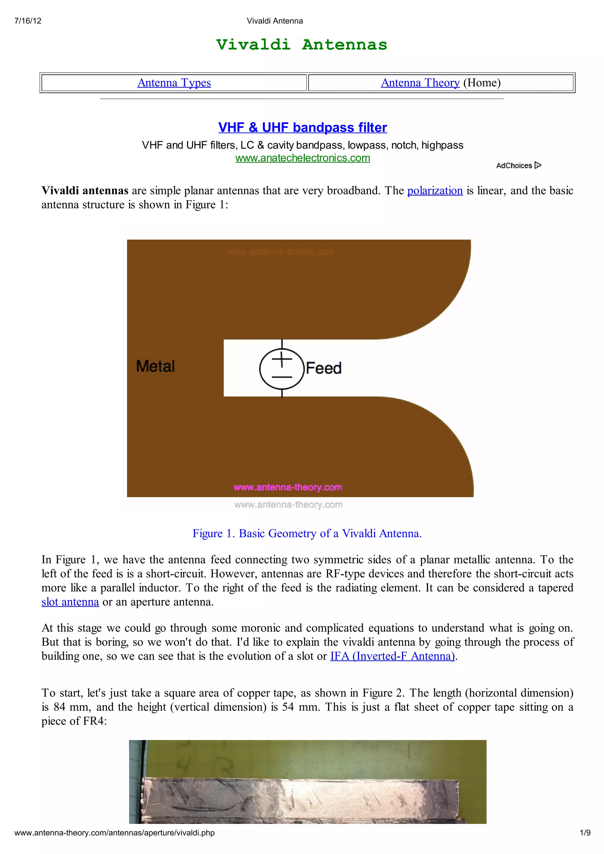 Vivaldi antenna | PDF