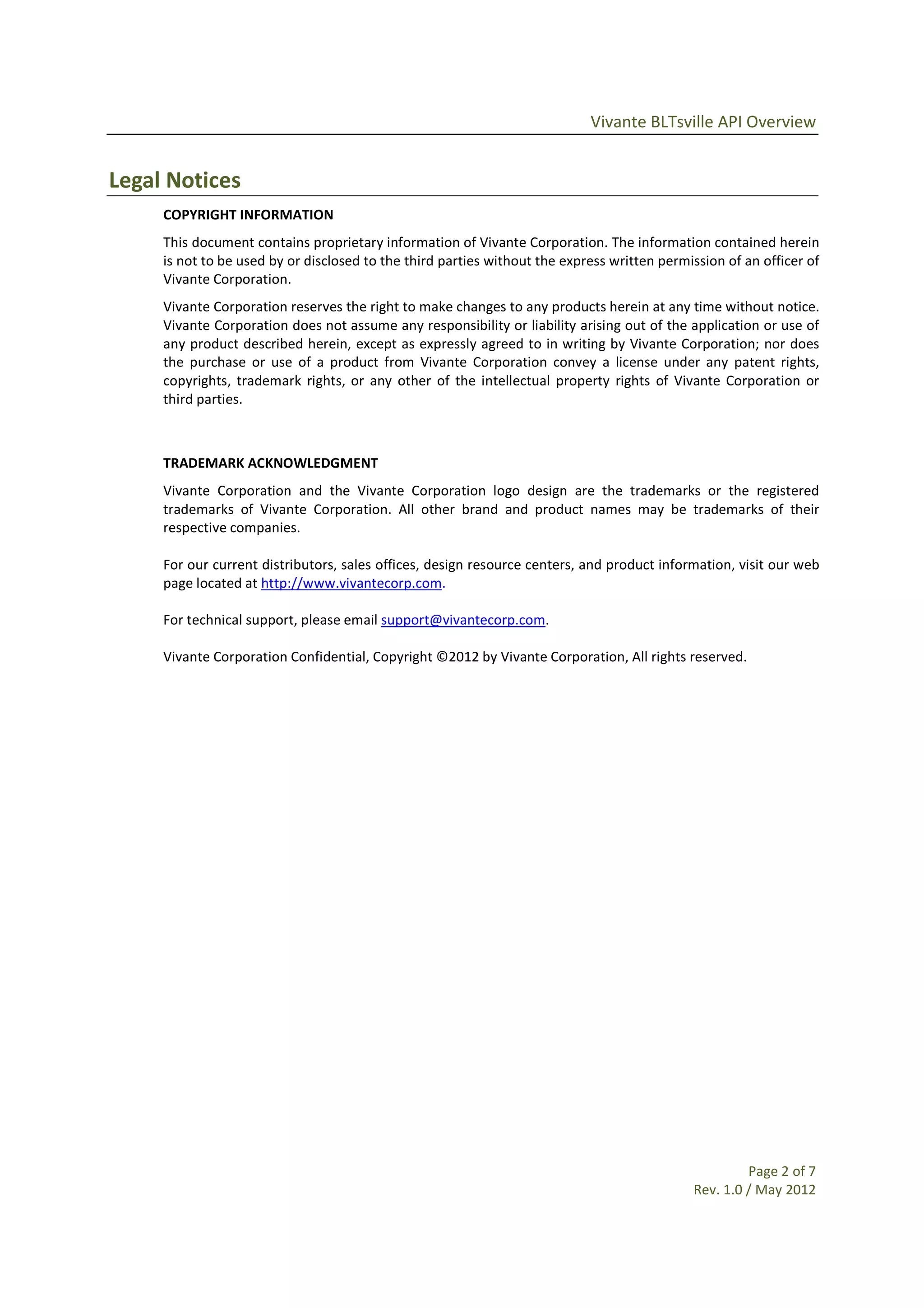 BLTsville API Overview | PDF