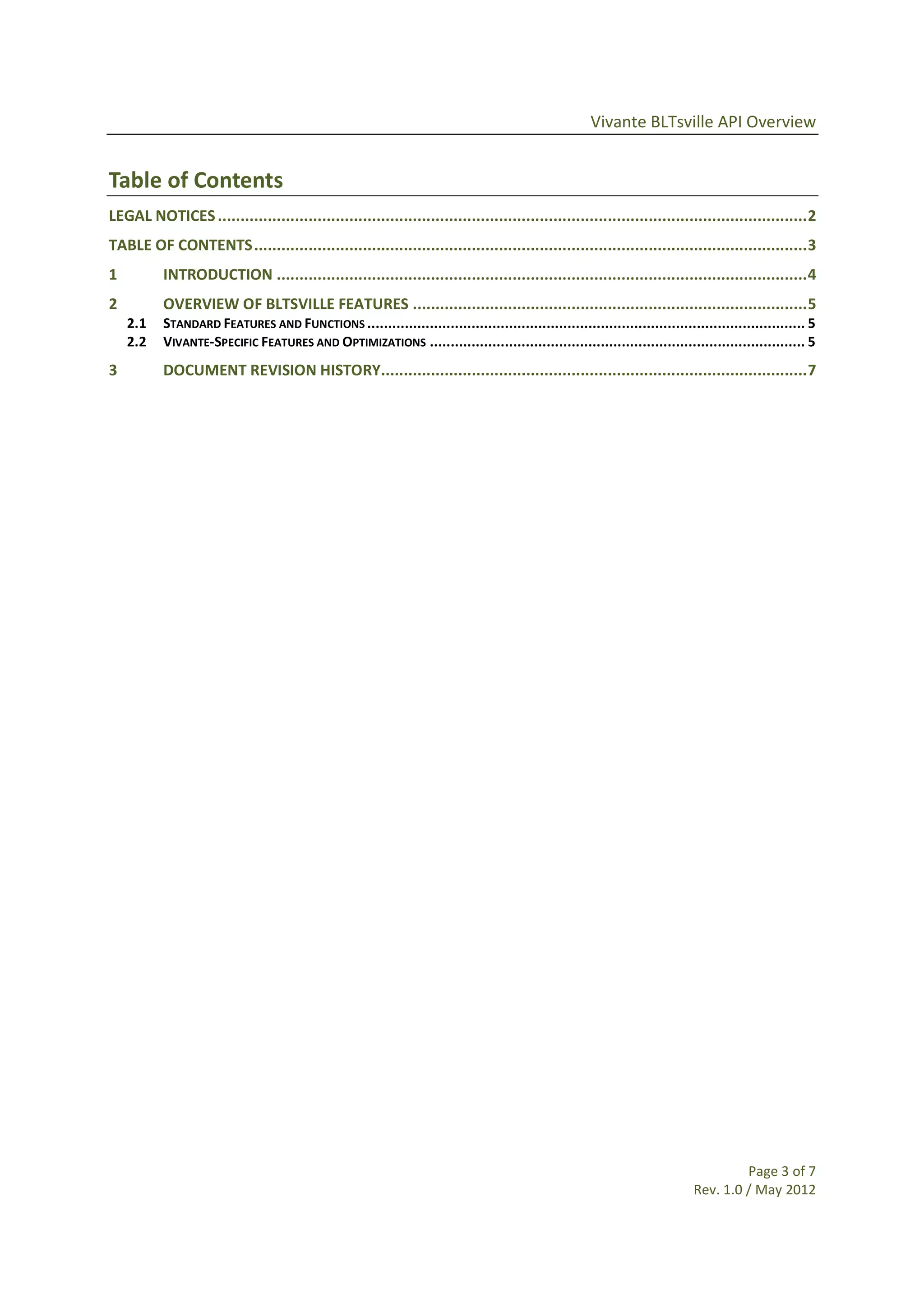 BLTsville API Overview | PDF