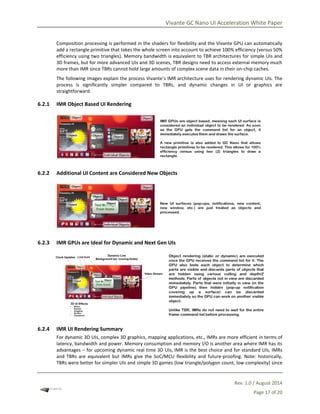 Vivante GC Nano User Interface (UI) White Paper | PDF