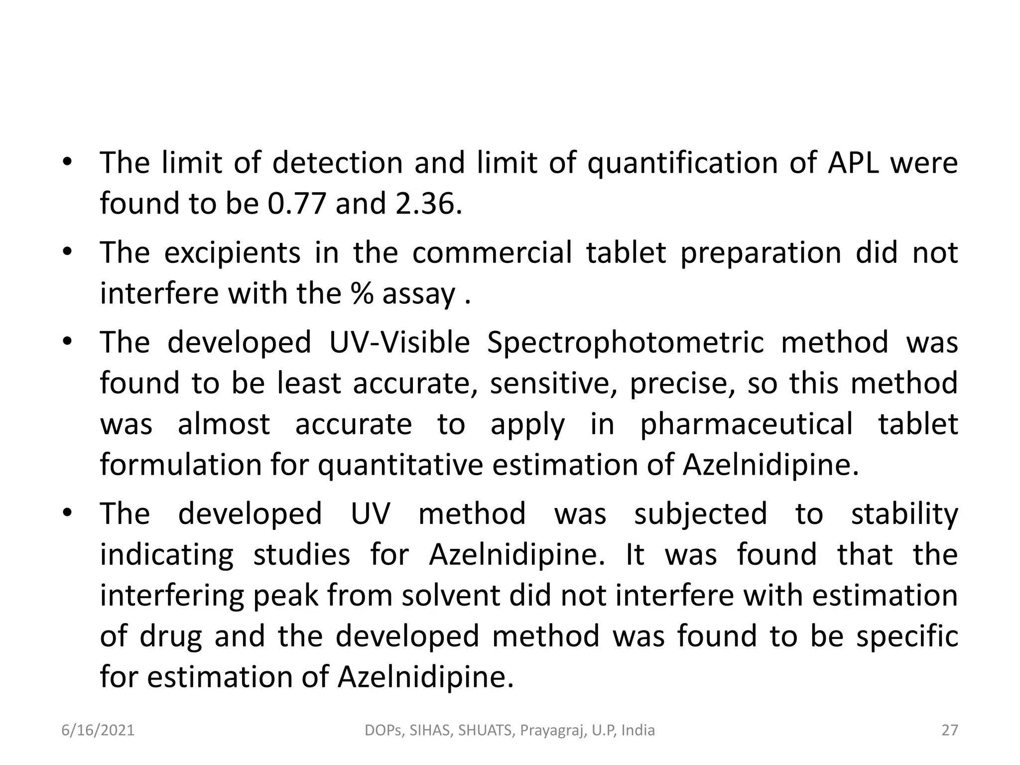 Analytical Method Development and validation of UV-Visible spectroscopy | PPTX