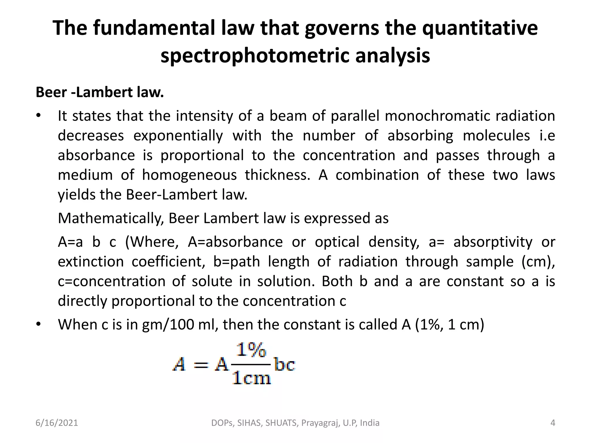 Analytical Method Development And Validation Of Uv Visible Spectroscopy Pptx Chemistry Science