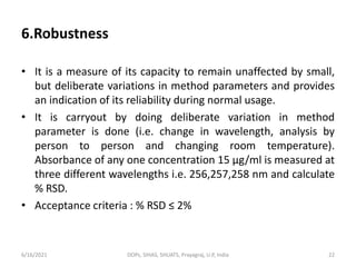 Analytical Method Development and validation of UV-Visible spectroscopy ...