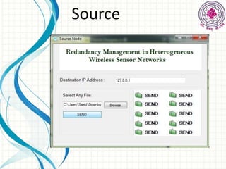Redundancy Management in Heterogeneous Wireless Sensor Networks | PPT