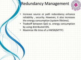Redundancy Management in Heterogeneous Wireless Sensor Networks | PPTX