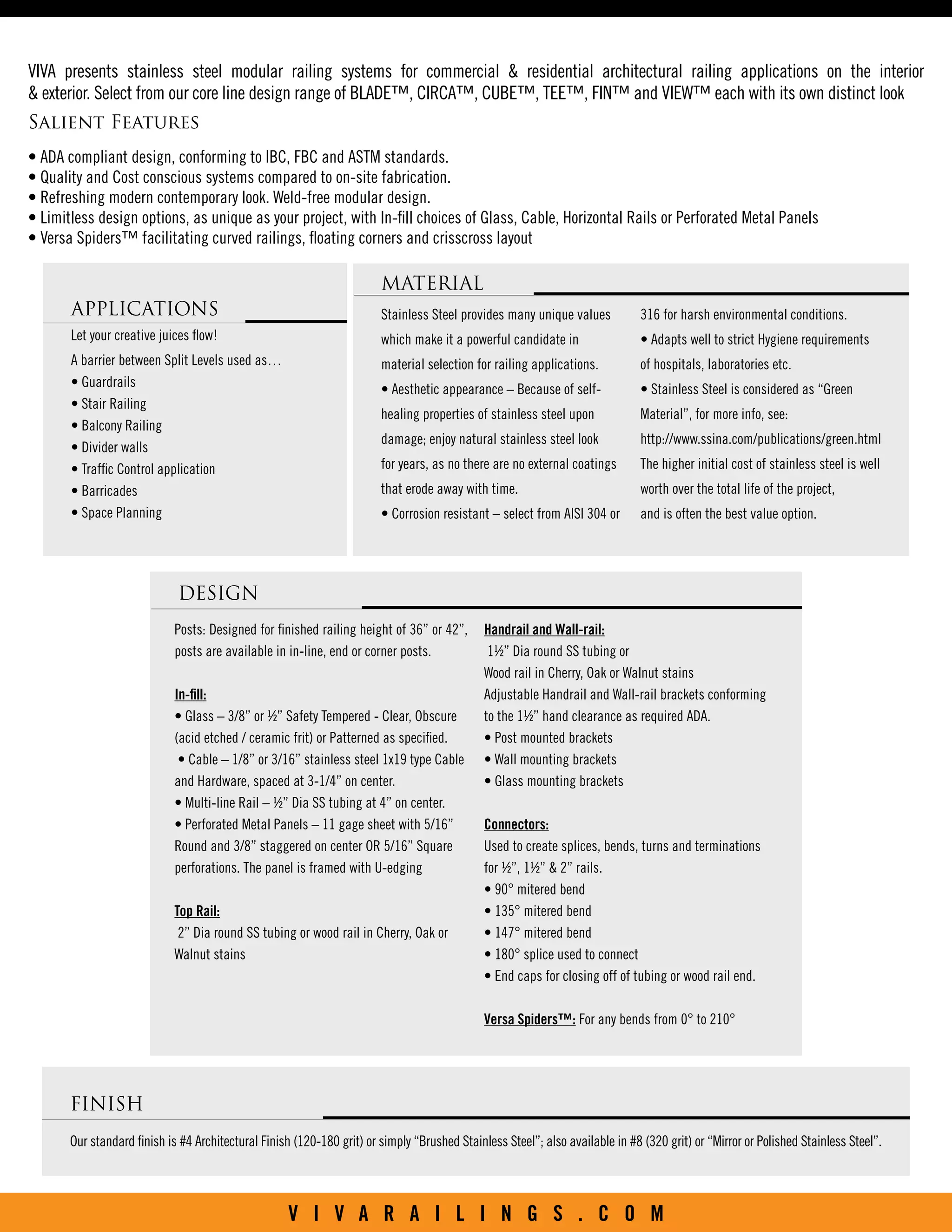 Exterior Railing, Balcony Railing, Deck Railing - Vivarailings.com