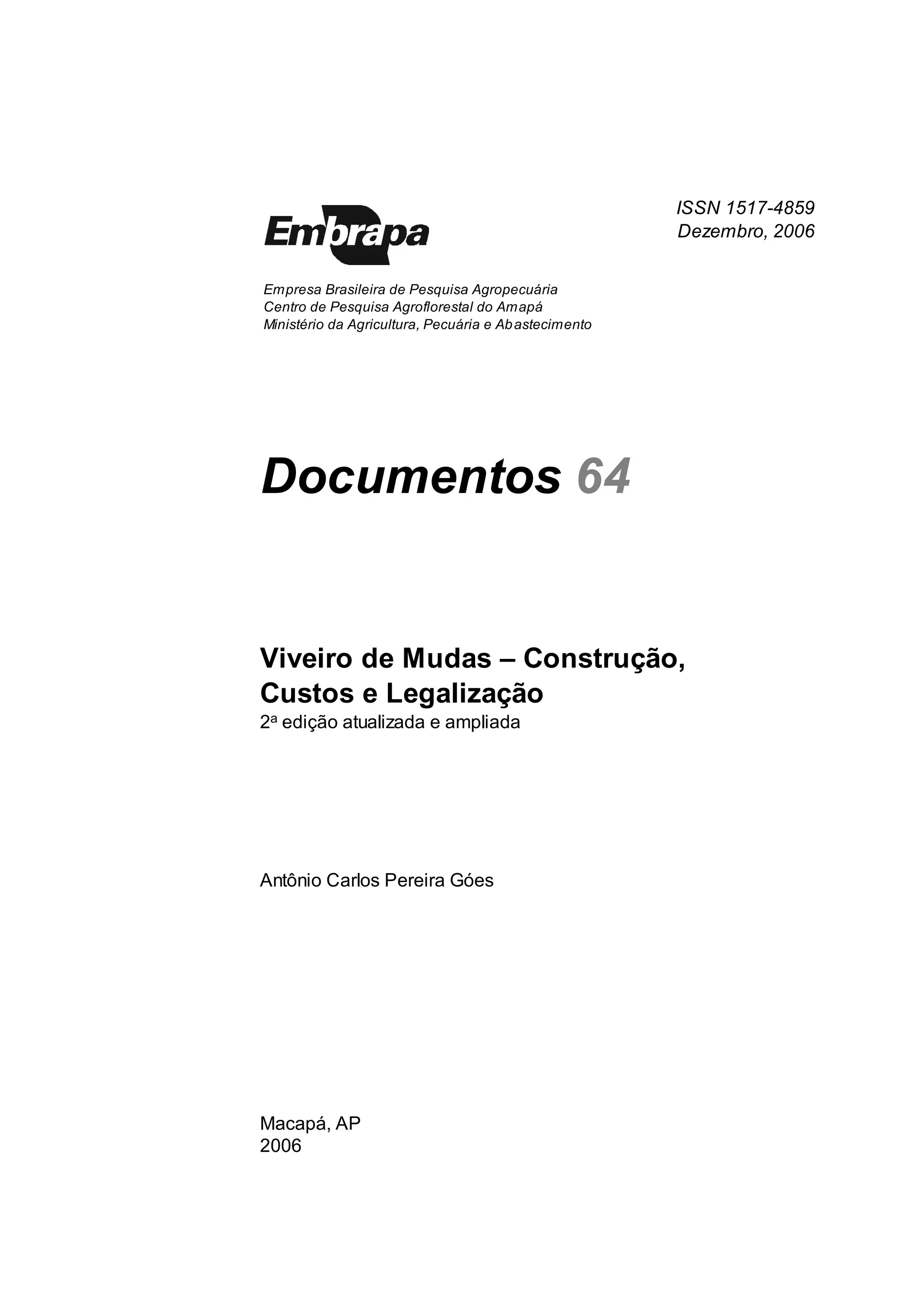 Viveiro de mudas embrapa | PDF