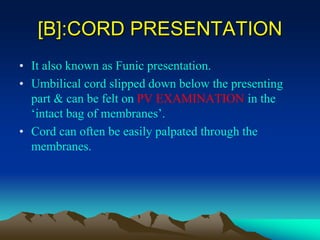 Cord Prolapse PPT Presented by VIVEK KUMAWAT | PPT