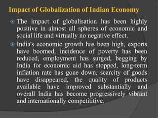 impact of globalisation on indian economy | PPTX