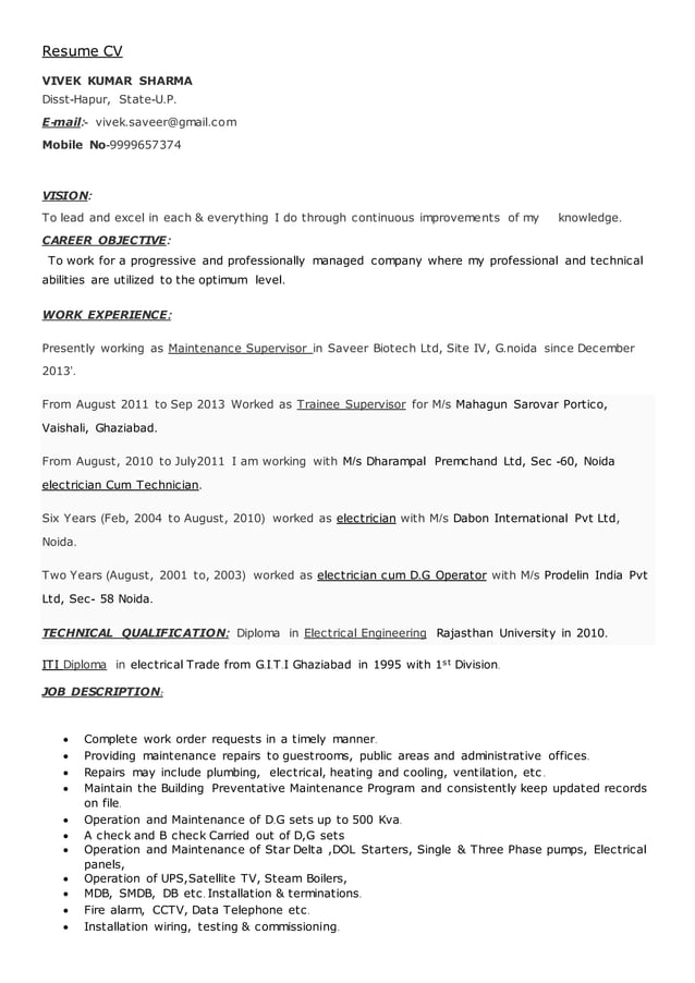 Vivek.resume | PDF