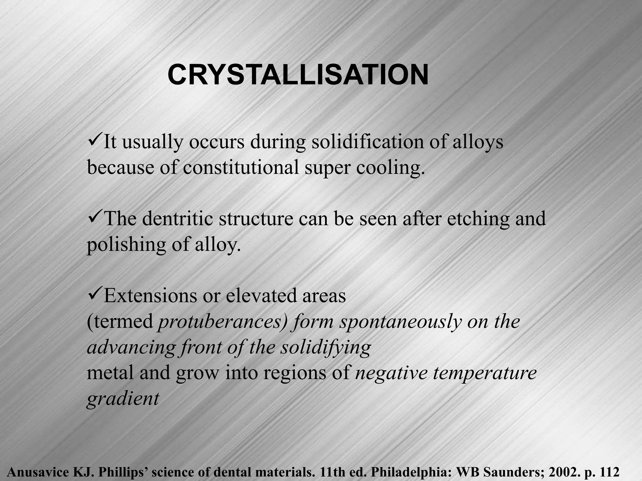 Solidification and Microstructure Of Cast Dental Alloys | PPTX