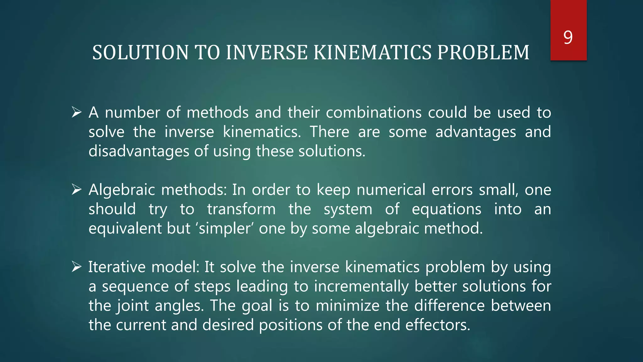 inverse kinenatics problem | PPTX