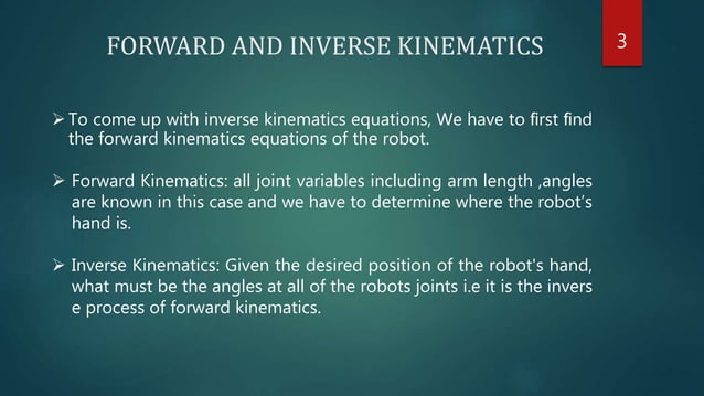 inverse kinenatics problem | PPTX | Physics | Science
