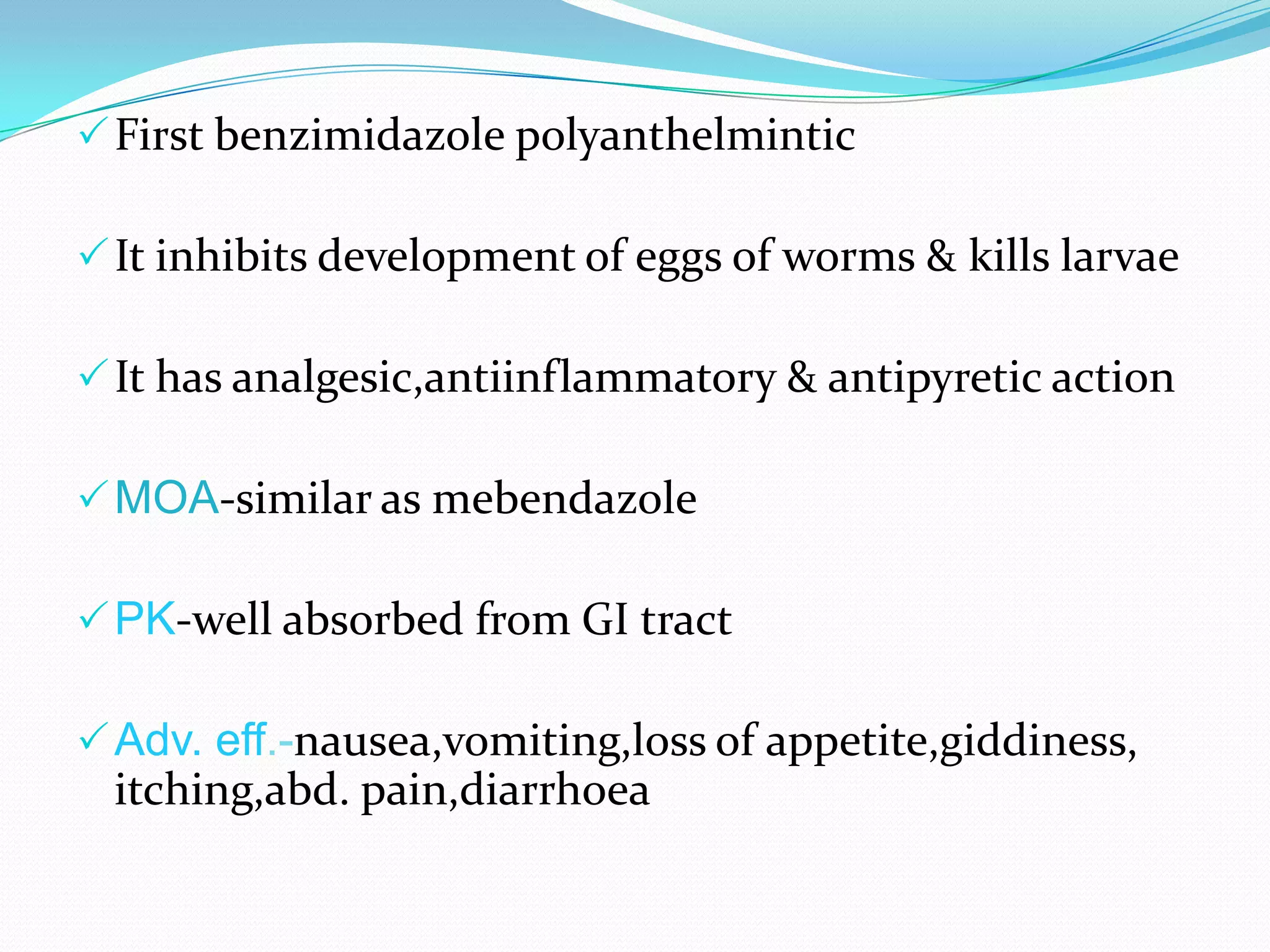 ANTI-HELMINTHIC DRUGS | PPTX