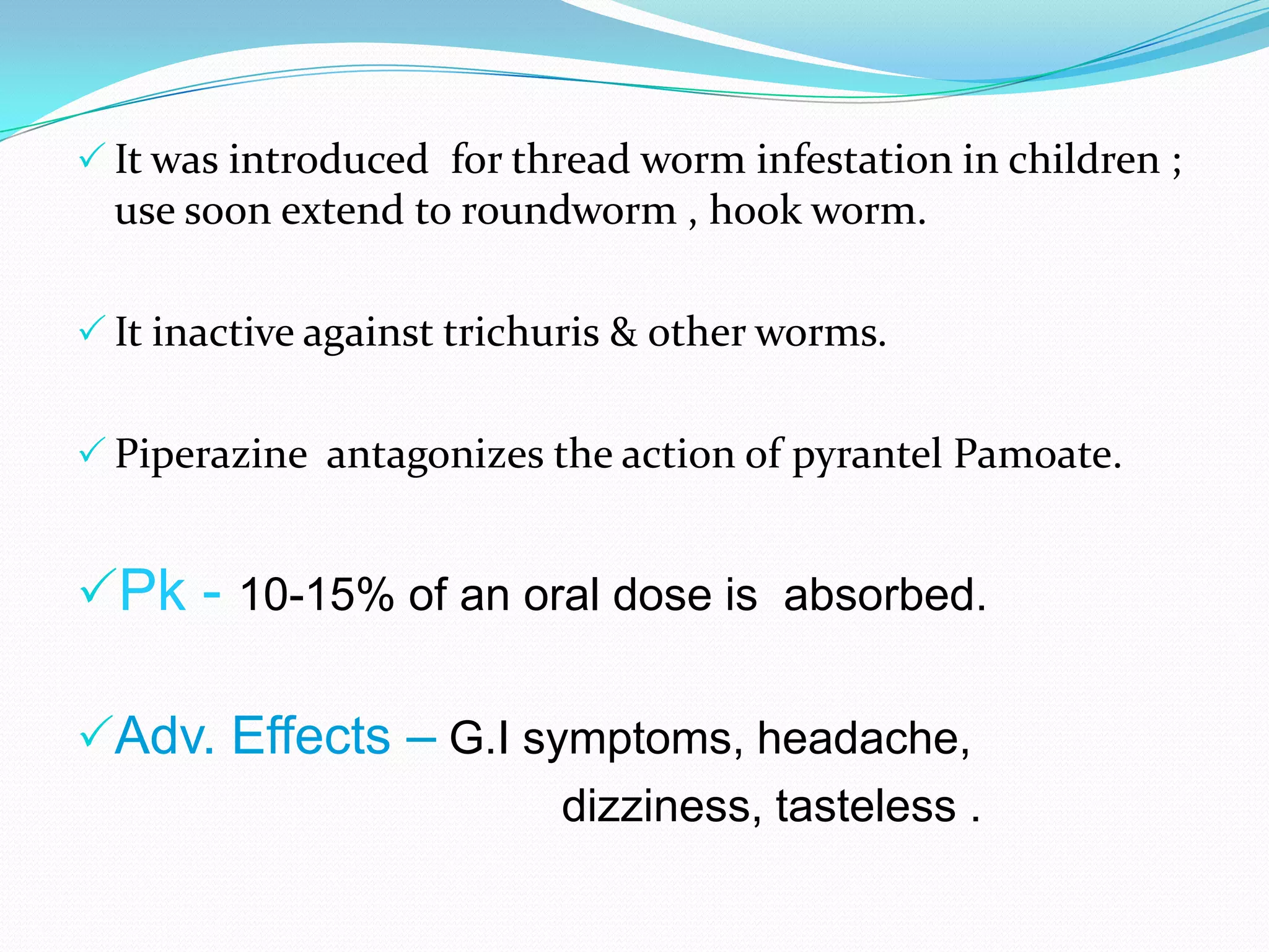 ANTI-HELMINTHIC DRUGS | PPTX