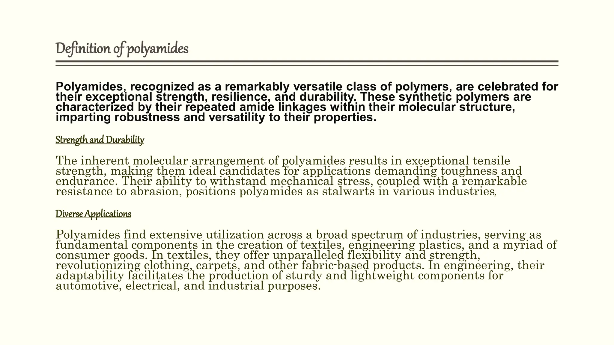 PPT on polymides for students | PPTX