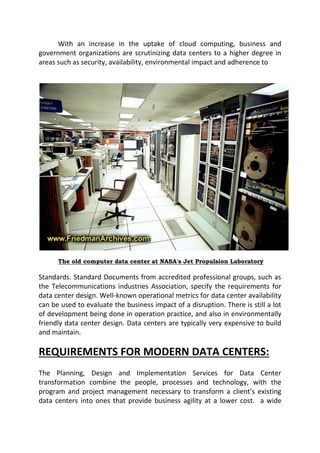 project report on DATACENTER | PDF