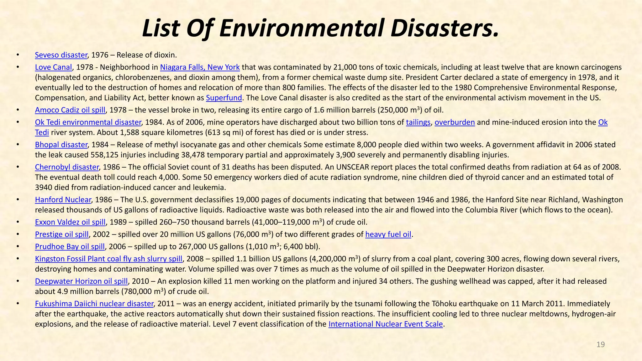 Man Made Disasters | PPTX