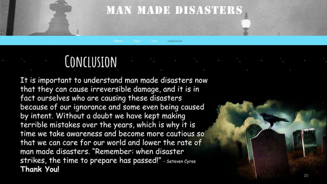 Man Made Disasters | PPTX