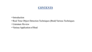 Real time object detection techniques for das | PPT