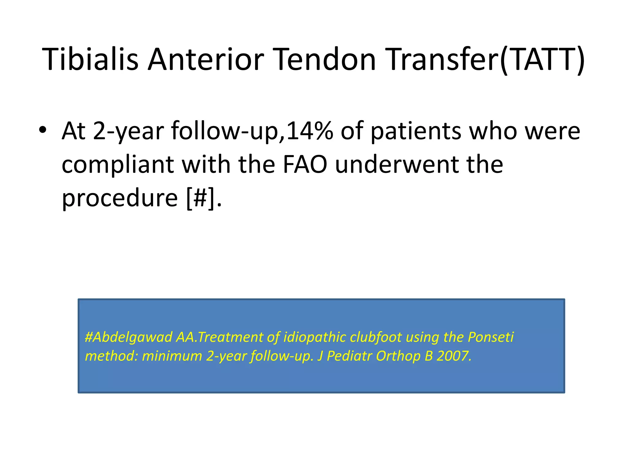Recurrent clubfoot CTEV | PPTX