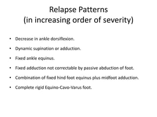 Recurrent clubfoot CTEV | PPTX
