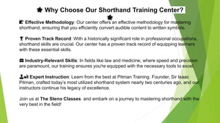 Pitman Shorthand Language Training Institute & Typing Centre | PPTX