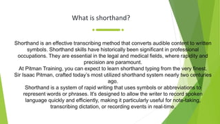 Pitman Shorthand Language Training Institute & Typing Centre | PPT