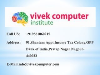 Vivek typing and computer institute | PPTX | Programming Languages | Computing