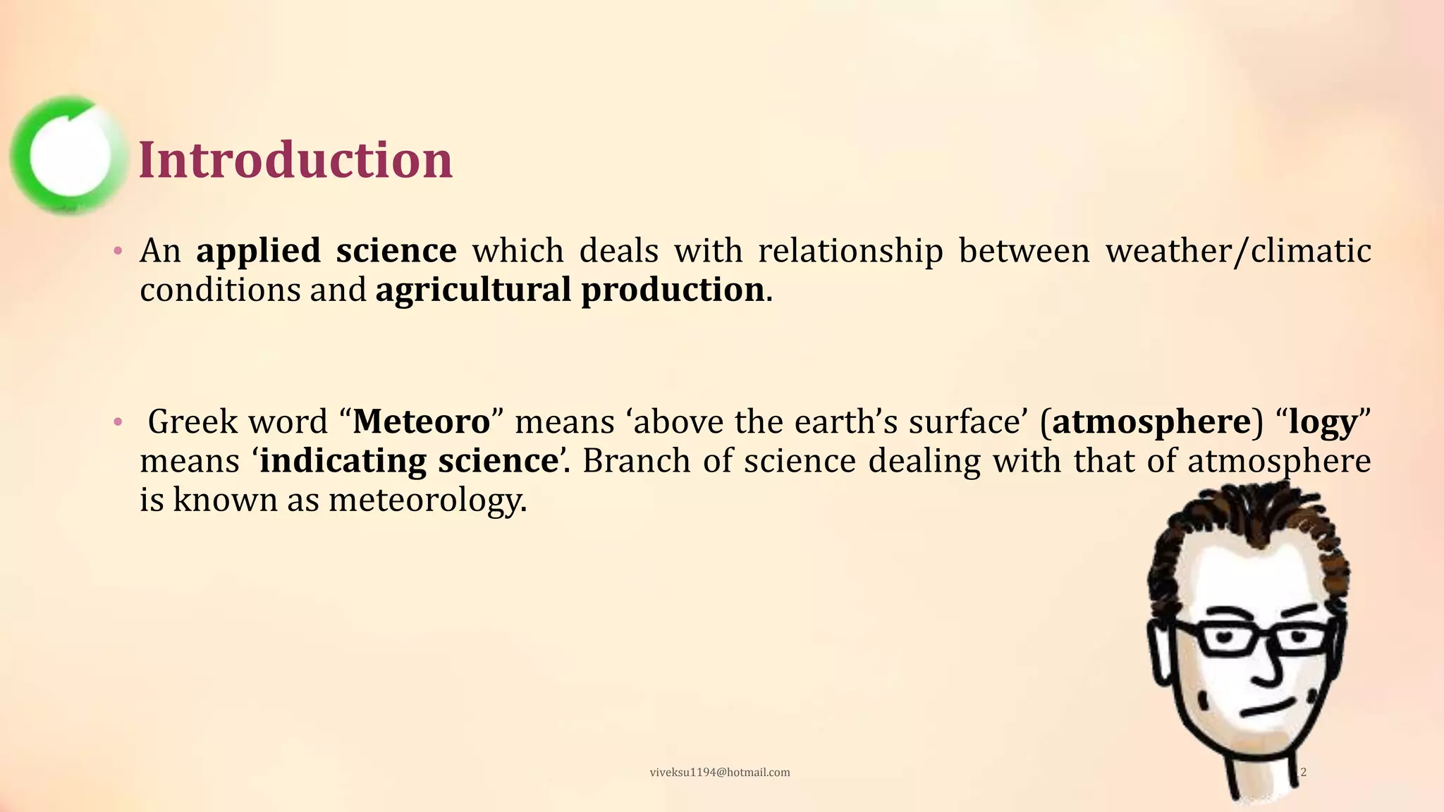 agrometeorology | PPTX
