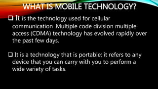 mobile technologies for libraries | PPTX