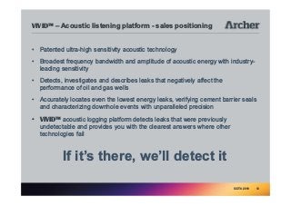 Archer Well Company - Vivid field engineers guide course notes | PDF