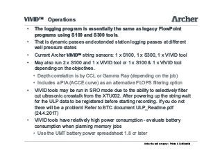 Archer Well Company - Vivid field engineers guide course notes | PDF