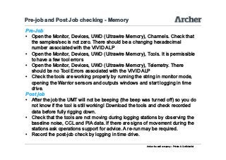 Archer Well Company - Vivid field engineers guide course notes | PDF