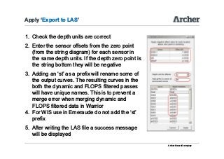 Archer Well Company - Vivid field engineers guide course notes | PDF