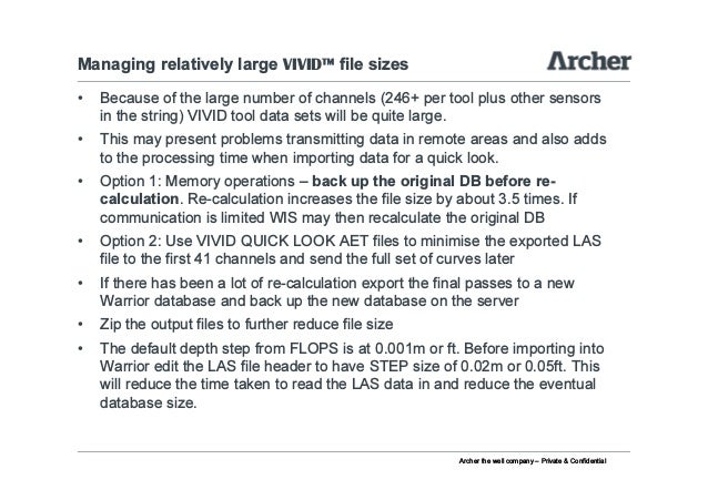 Archer Well Company - Vivid field engineers guide course notes | PDF ...