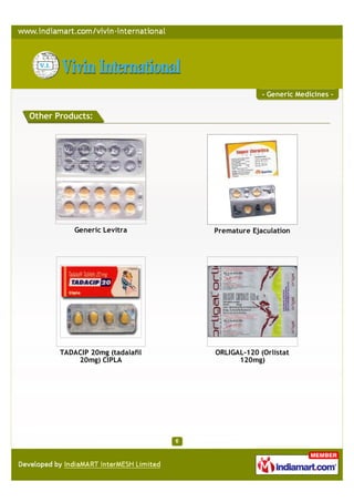 Vivin International, Mumbai, Generic Medicines | PDF