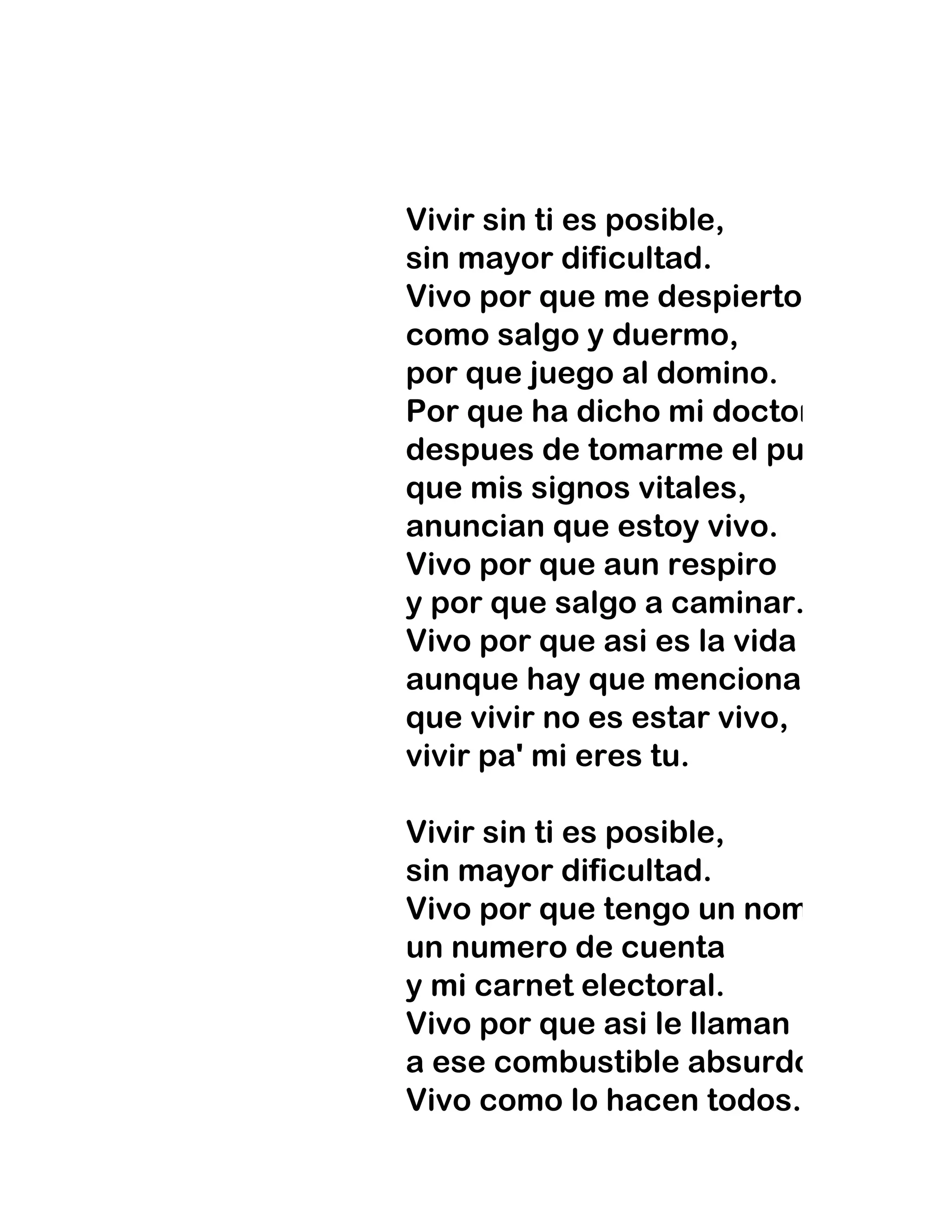 Vivir sin ti es posible | PDF Vivir sin ti es posible | PDF