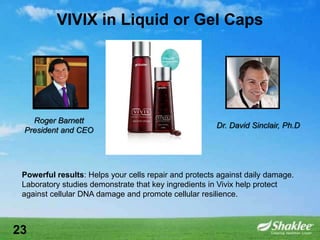 Live Younger Longer - Shaklee Vivix | PPTX
