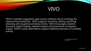 Vivo; Discovery; Profile Management; Data management | PPT