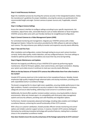 Vivotek CCTV Camera A Detailed Guide of 2024 By esentia | PDF