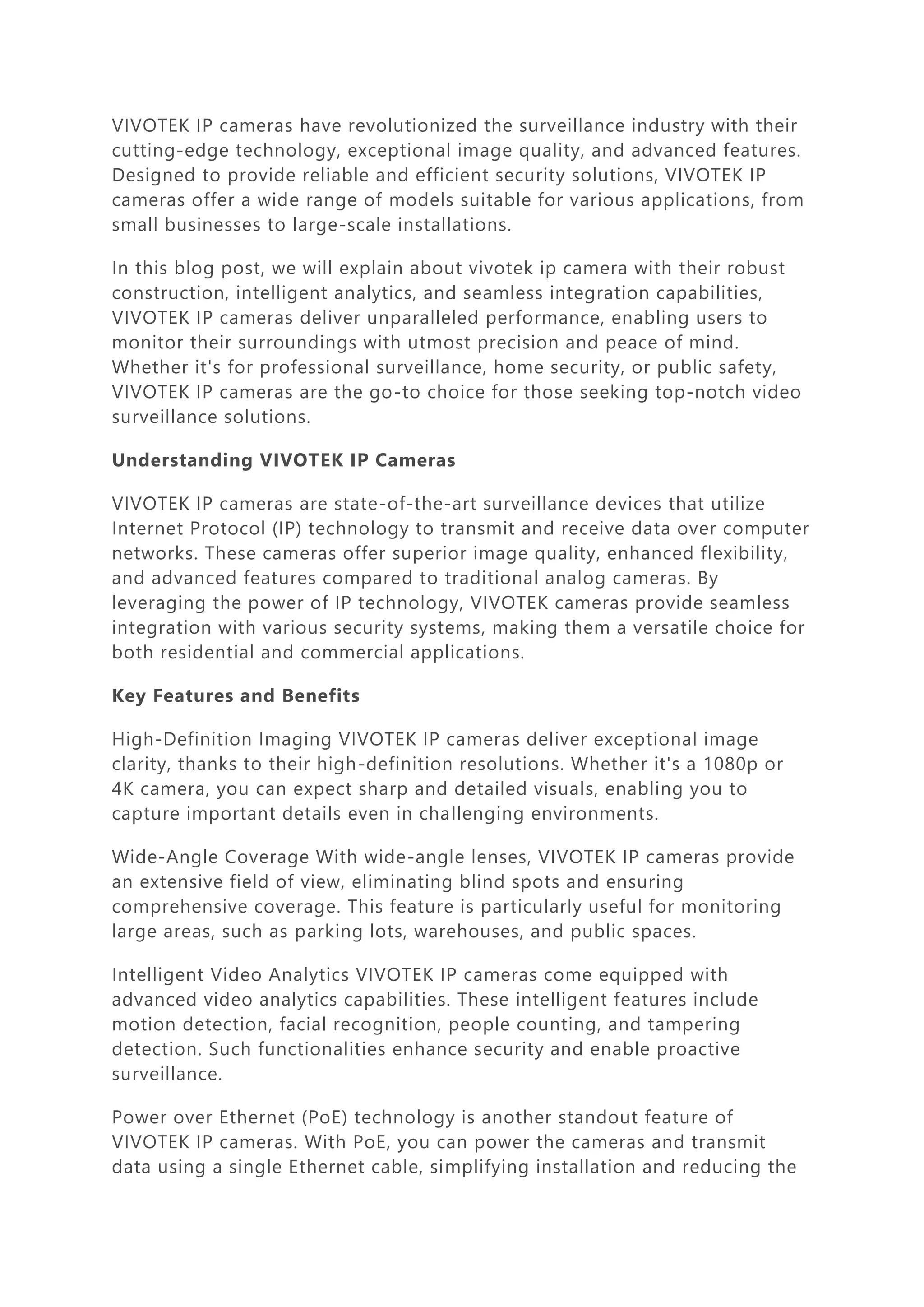 Vivotek IP Camera | DOCX