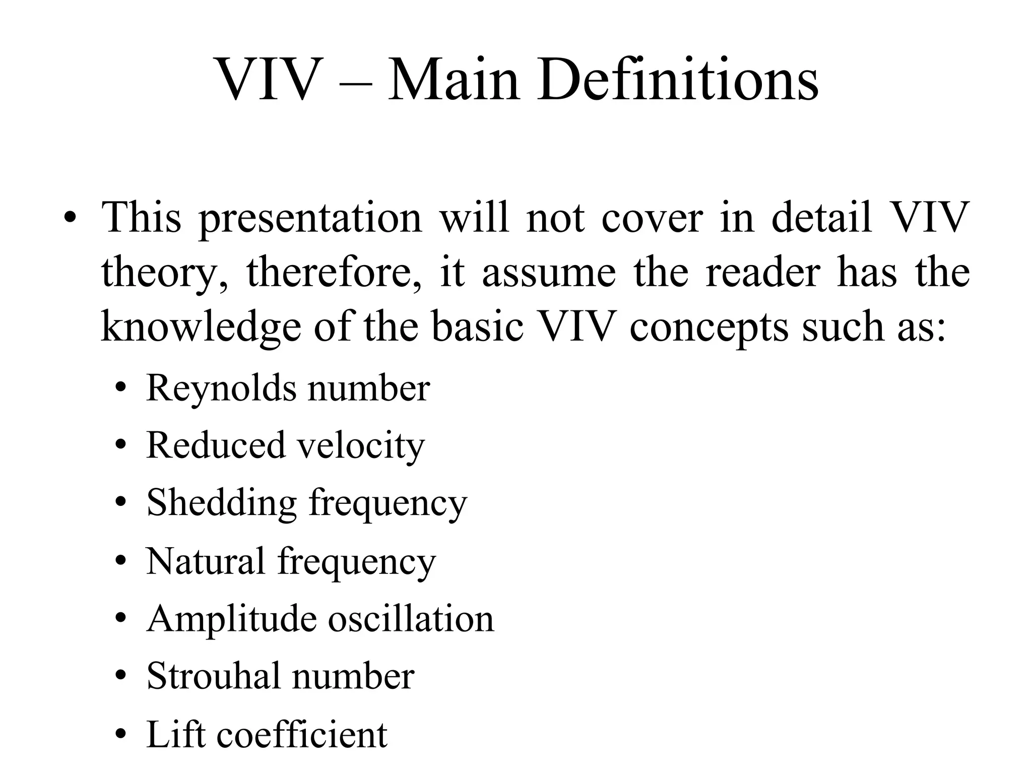 VIV Time Domain - Milan Wake Oscillator Model | PDF