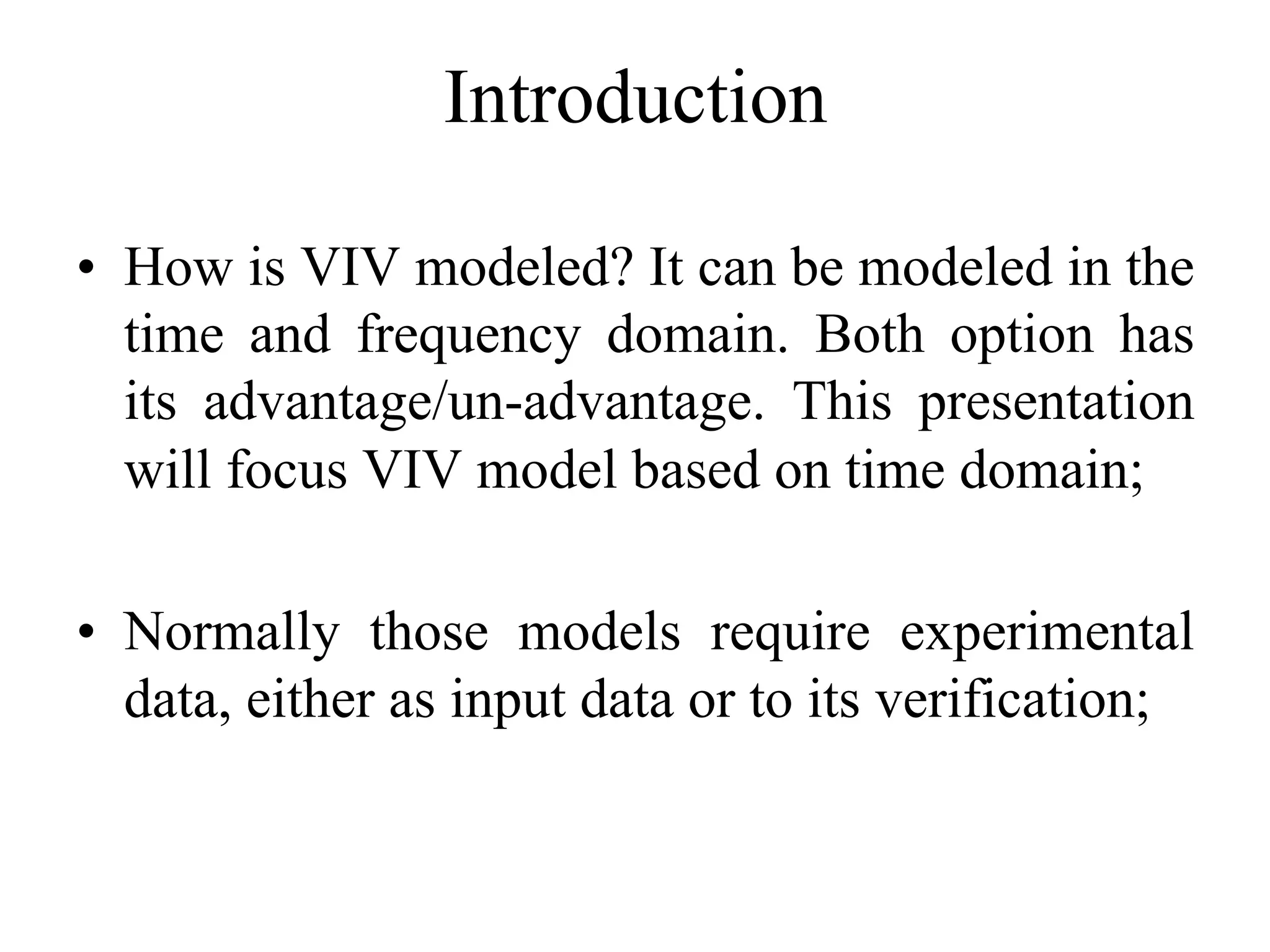 VIV Time Domain - Milan Wake Oscillator Model | PDF