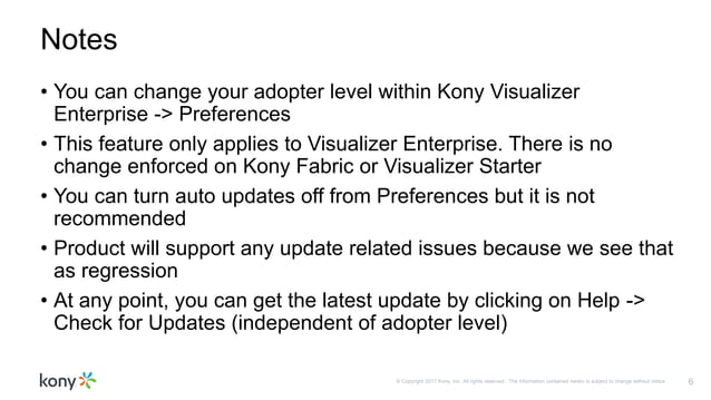 Kony Visualizer Auto-Updates | PPT